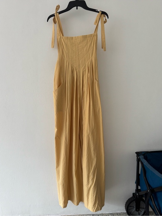 Nasty Gal | Jeans | Nasty Gal Mustard Yellow Tieshoulder Wide Leg ...